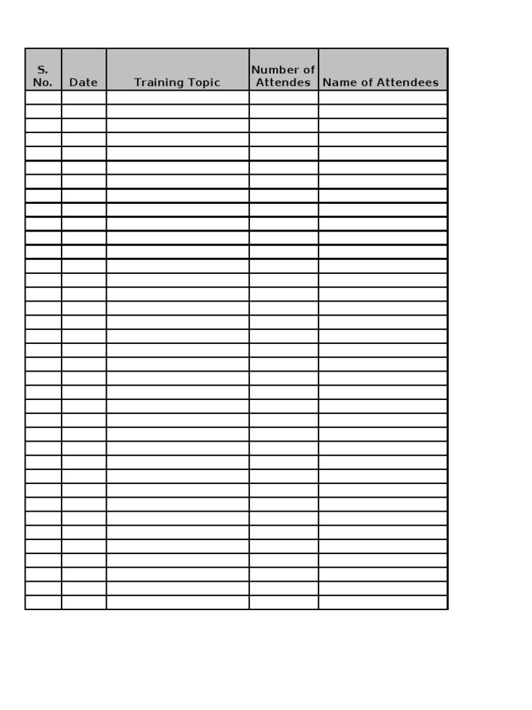 Training Sheet | PDF