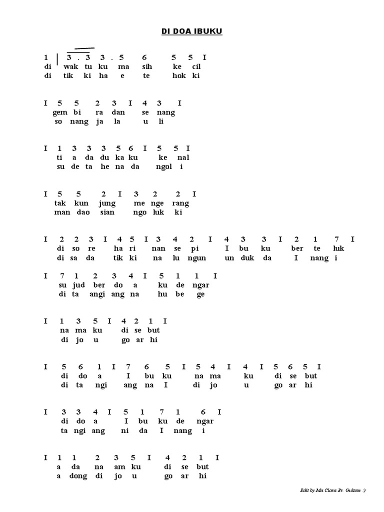 Di Doa Ibuku | PDF