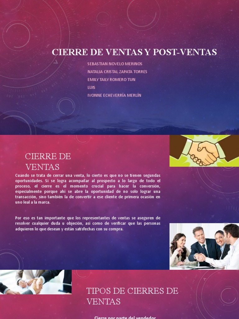 Cierre de Ventas y Post-Ventas | PDF | Cliente | Business