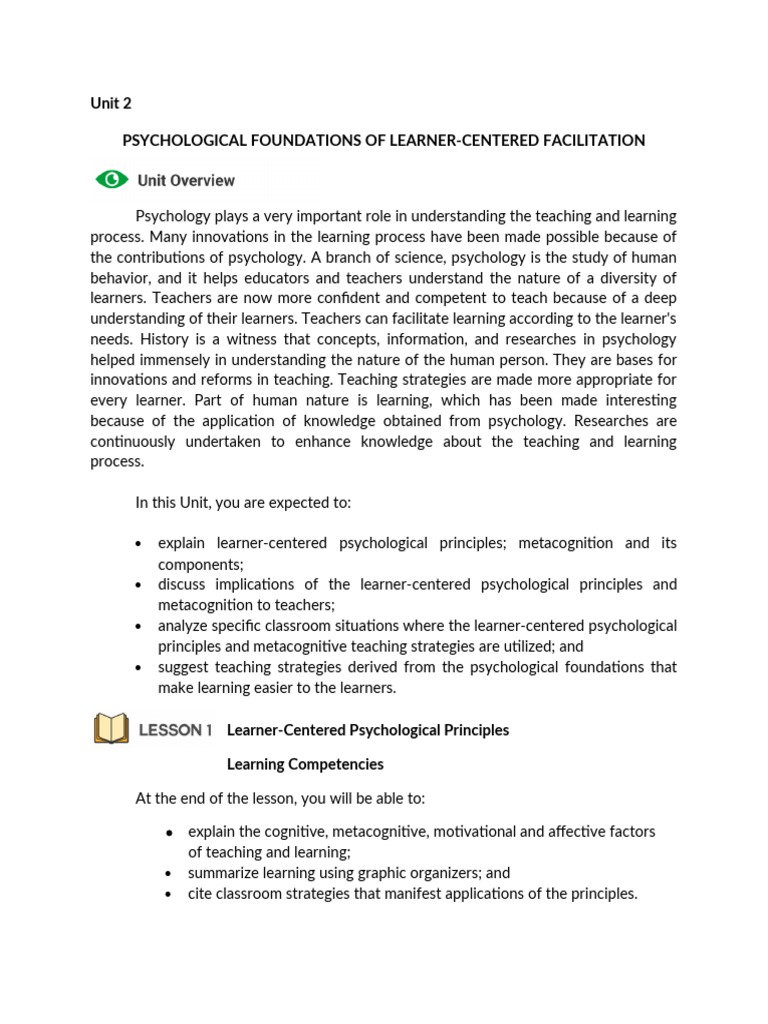 Unit 2 Final. | PDF | Metacognition | Learning