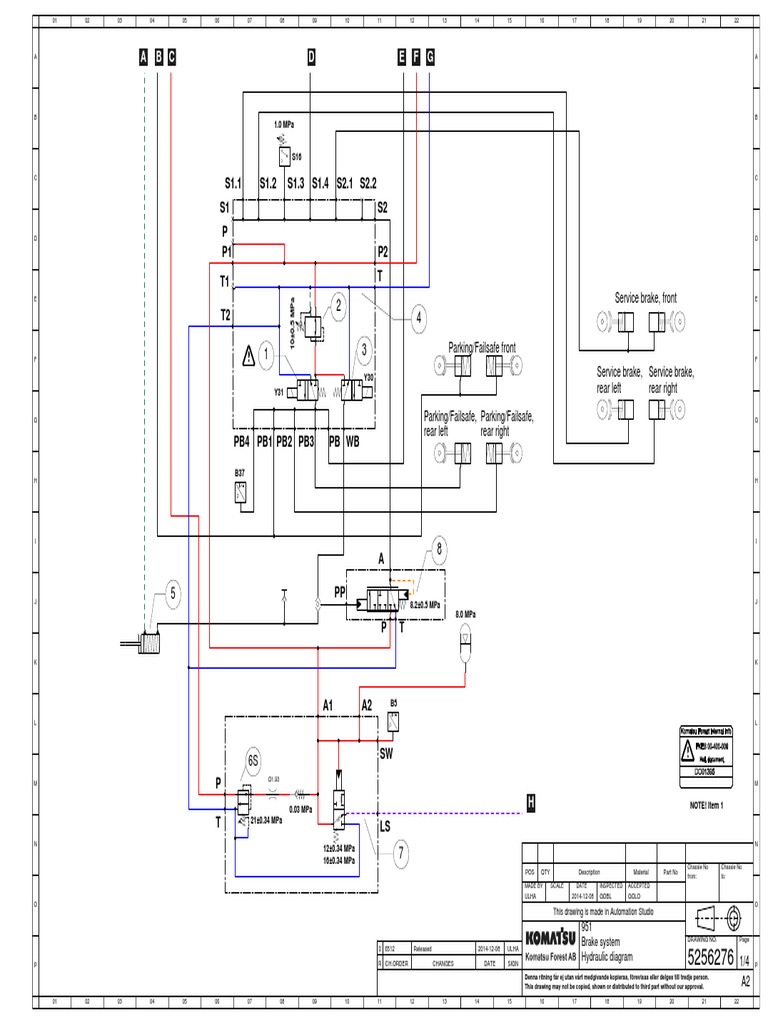 Volvo Brake System Hydraulic Diagram | PDF | Applied And ...