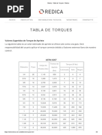 Tabla de Torque de Tornillos Example | PDF | Ingeniería mecánica | Enseñanza de matemática