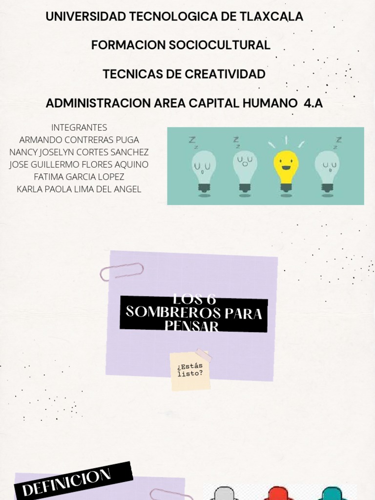 Tecnicas de Creatividad | Descargar gratis PDF | Pensamiento | Creatividad