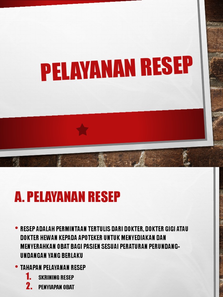 Pelayanan Resep Di Apotek Dan Skrining Resep | PDF