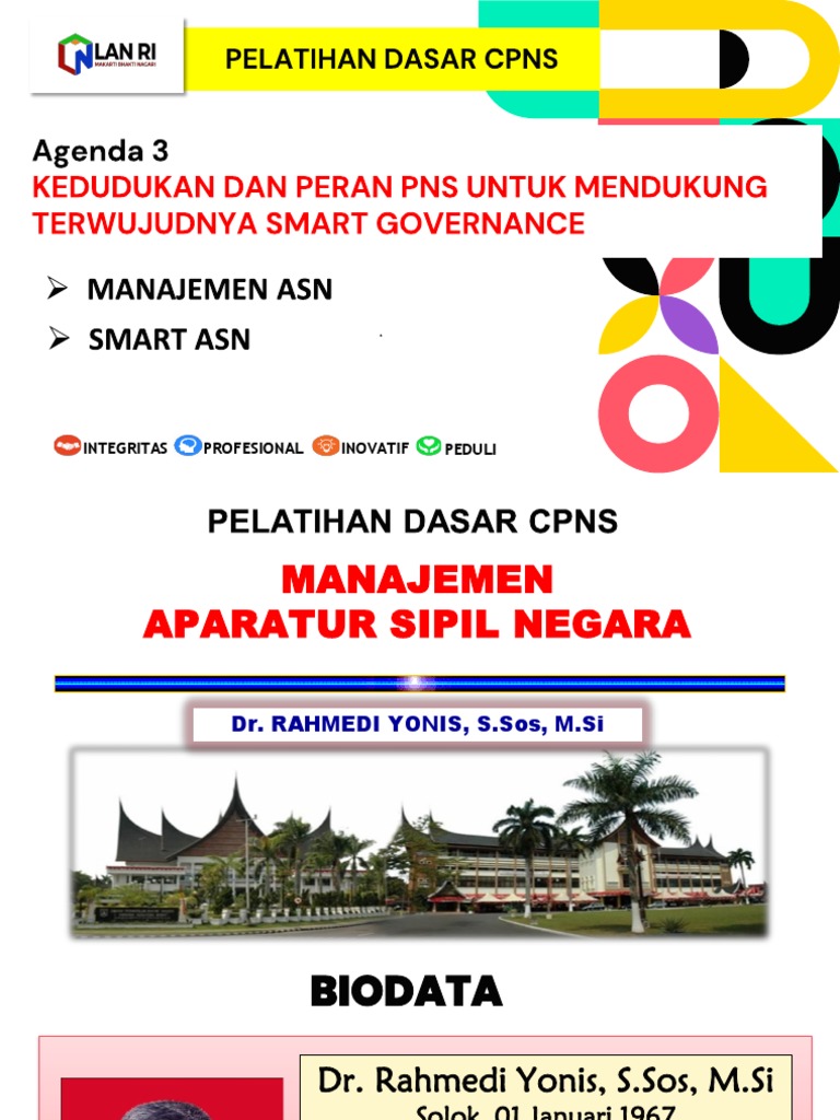 Keduduka Dan Peran Asn Agenda 3 | PDF | Karier & Perkembangan