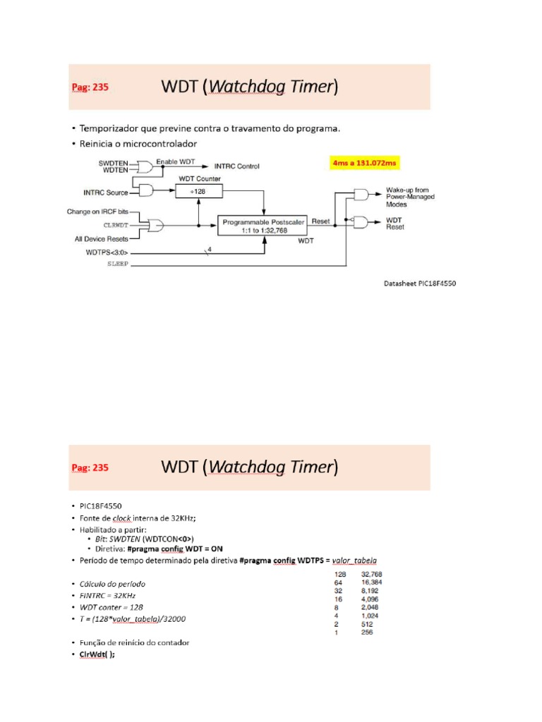Watch Dog Timer WDT | PDF