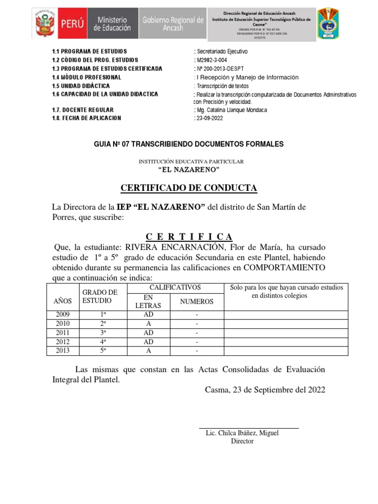 Guia #8 Documentos Formales | PDF