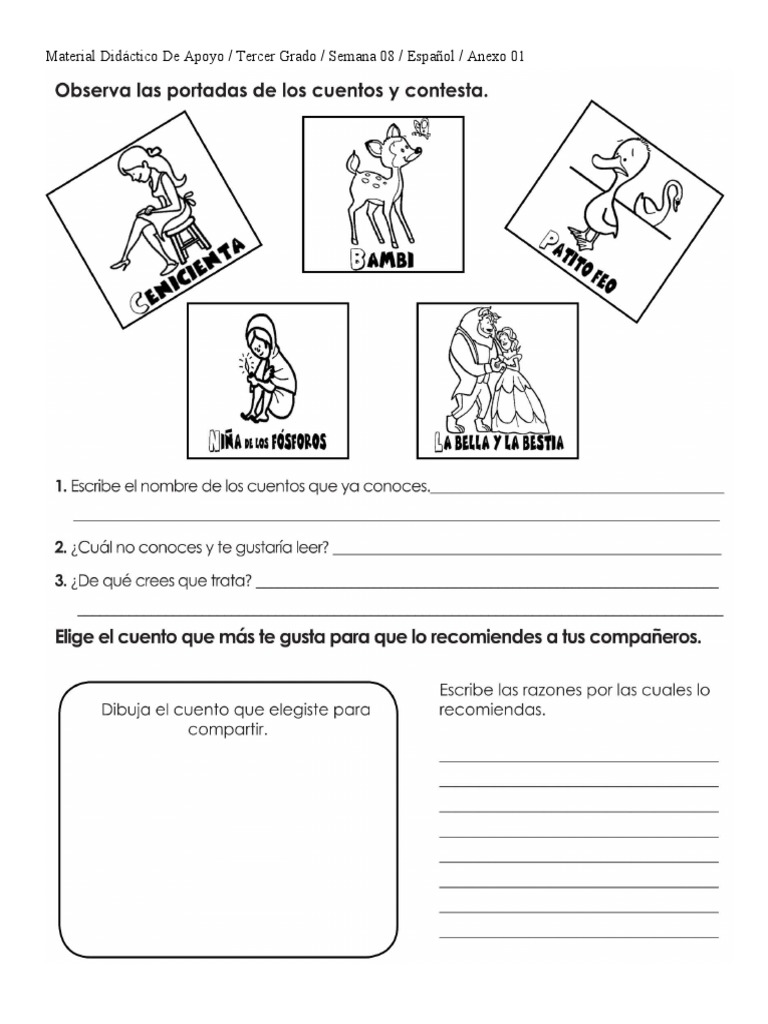 Anexos 3 Er Grado Semana 08 | PDF | El libro de la selva