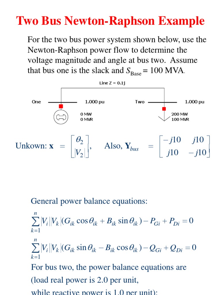 Newton-Raphson Method To Solve Load Flow Equation in Power System | PDF ... Newton-Raphson Method To Solve Load Flow Equation in Power System | PDF ...