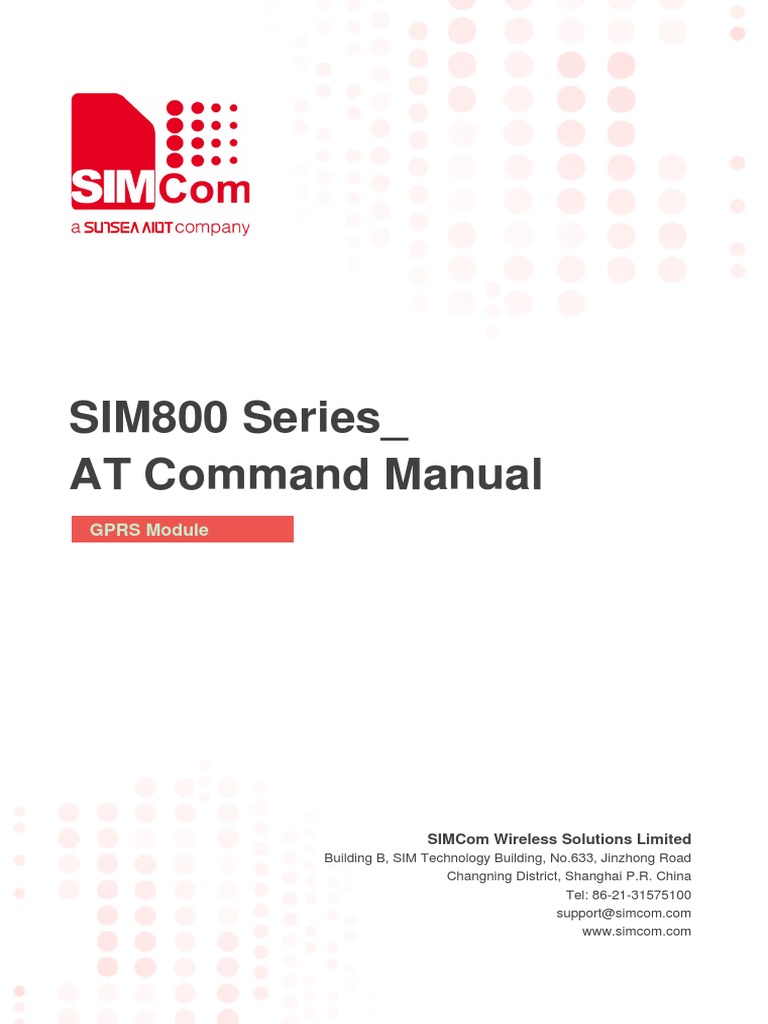 SIM800 Series - AT Command Manual - V1.12 | PDF | Telephony ...