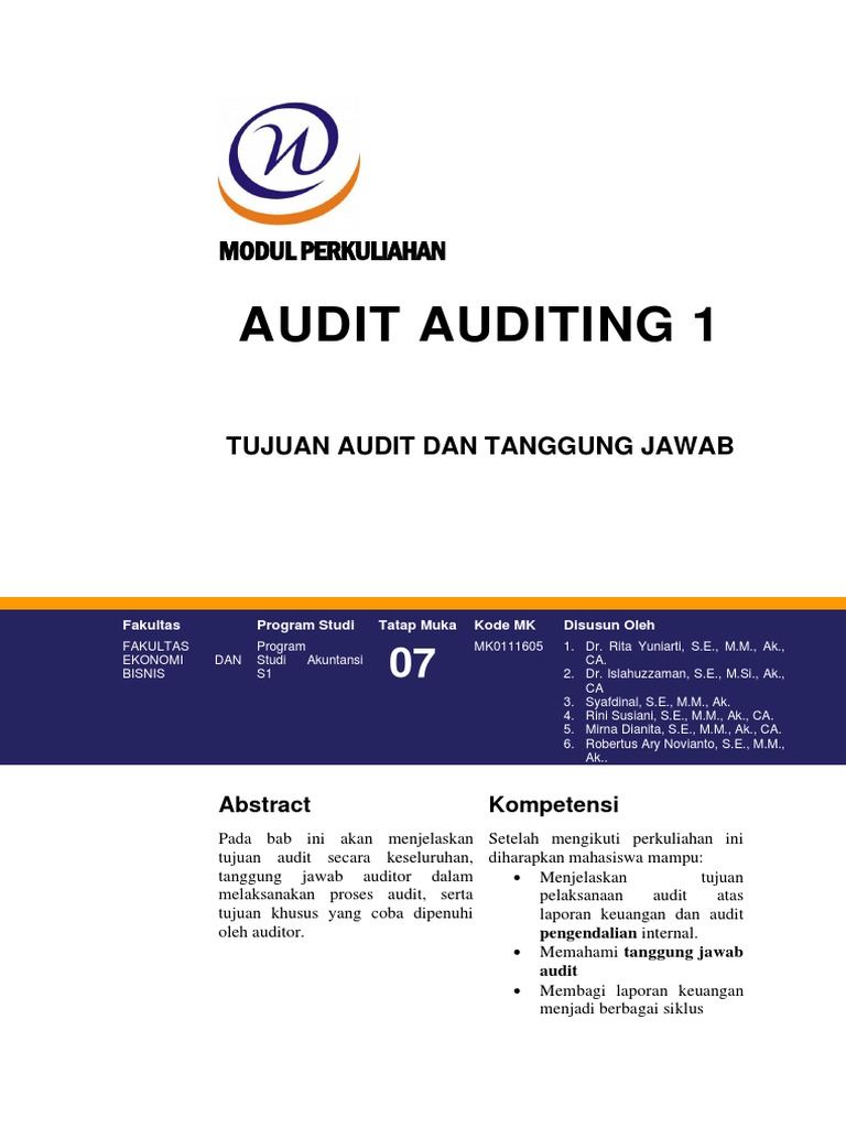 Modul 07 Auditing I | PDF