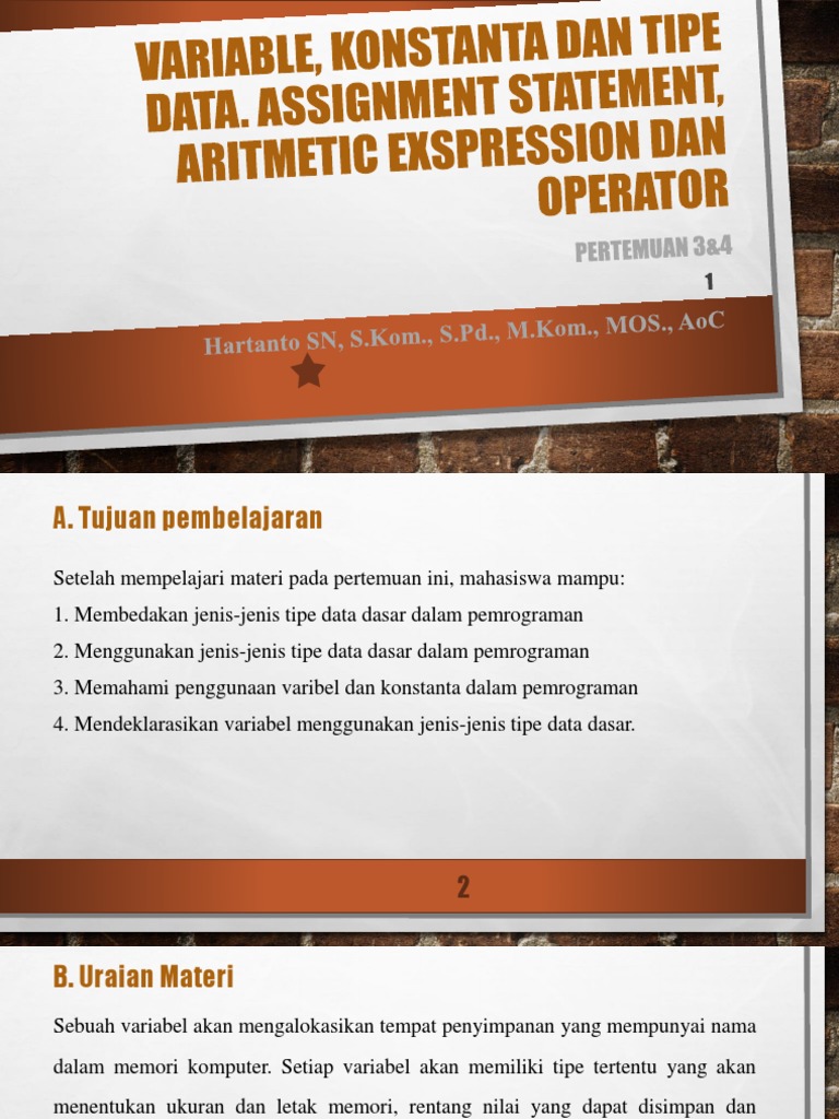Algoritma Dan Pemrograman Per-3-4 | PDF