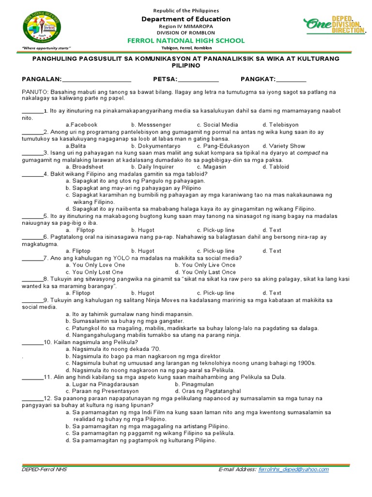 Final Exam Kom | PDF