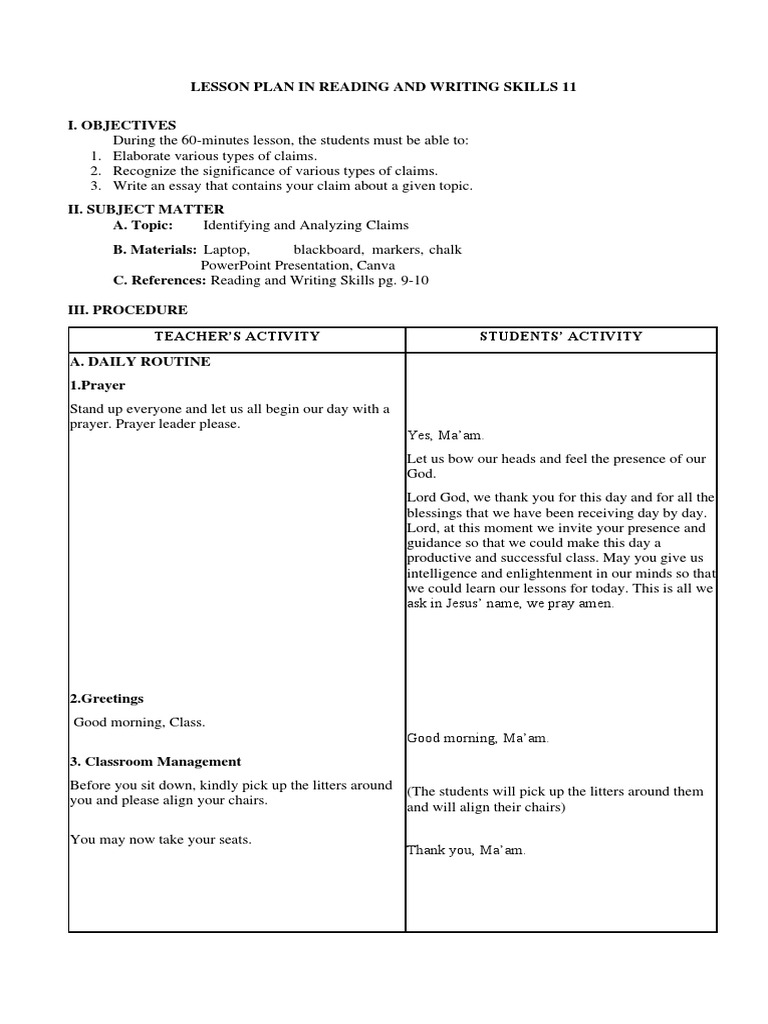 Identifying and Analyzing Claims | PDF | Argument | Prayer
