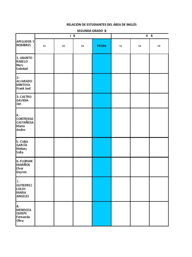 Segundo Grado B | PDF