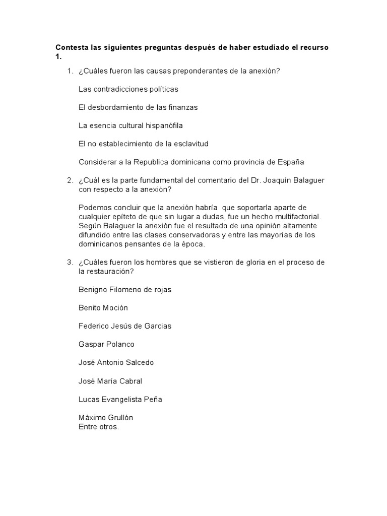 Contesta Las Siguientes Preguntas Después de Haber Estudiado El Recurso ...