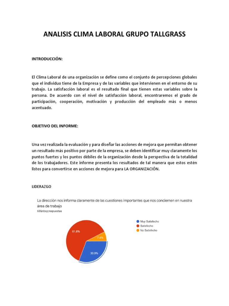 Clima Laboral | PDF | Ciencias del comportamiento | Ciencia cognitiva