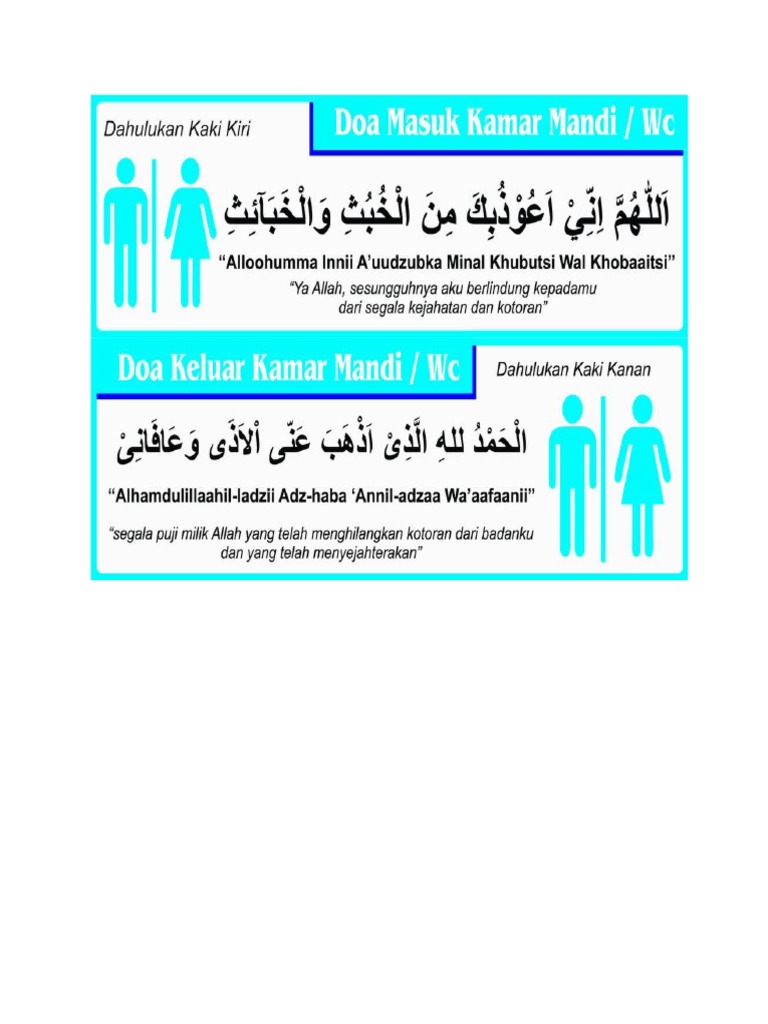 Doa Keluar Masuk Kamar Mandi | PDF