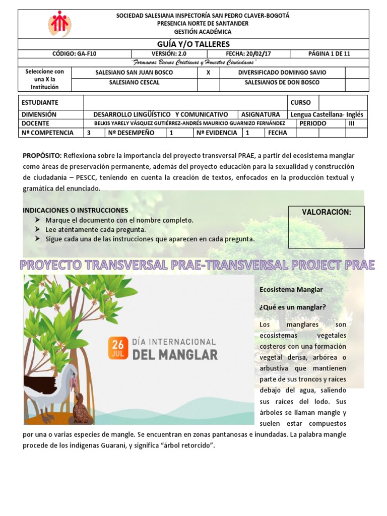Proyecto Transversal III Periodo Ciclo V | PDF | Mangle