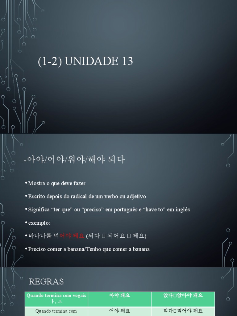 aula 22 - 아야 e 어야 e 워야 e 해야 되다 | PDF