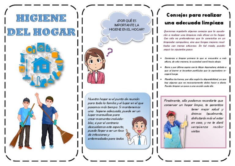 Triptico de La Limpieza Del Hogar | PDF