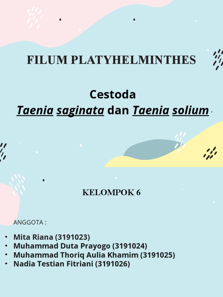 Cacing Cestoda: Taenia saginata & solium | PDF