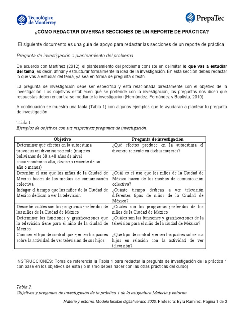 ¿Como Redactar Diversas Secciones de Un Reporte de Practica | PDF | México | Importar