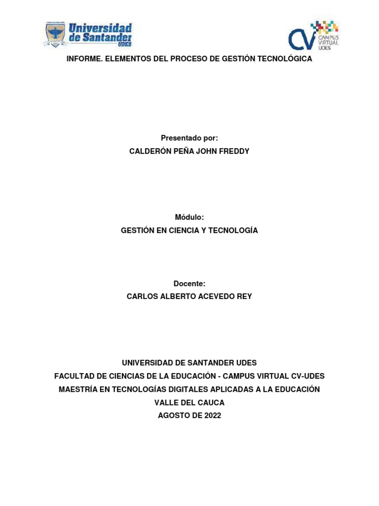 Elementos de Gestion de Tecnologia | PDF | Tecnología de información y ...