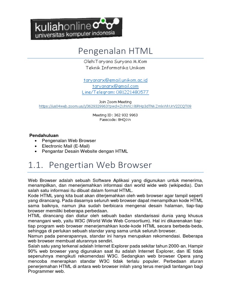 Pengenalan HTML | PDF
