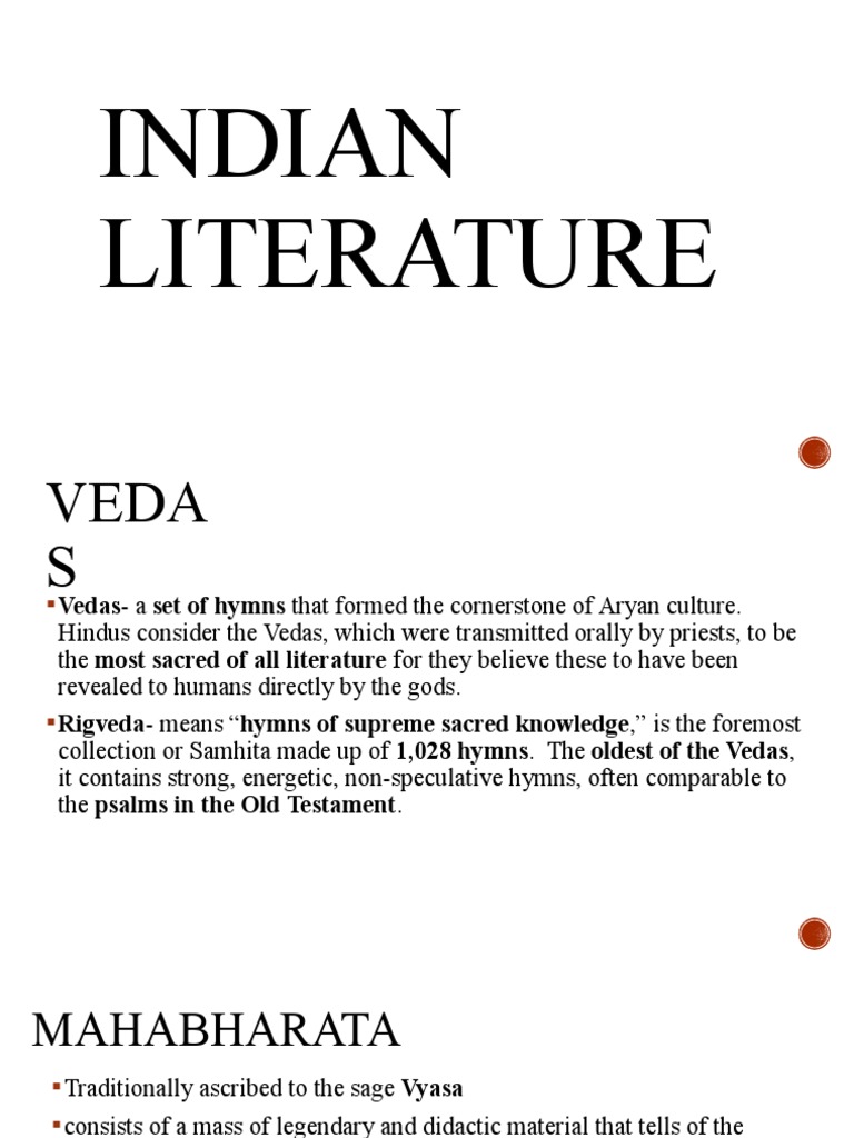 An Overview of Key Texts in Indian Literature: From the Vedas to Tagore ...