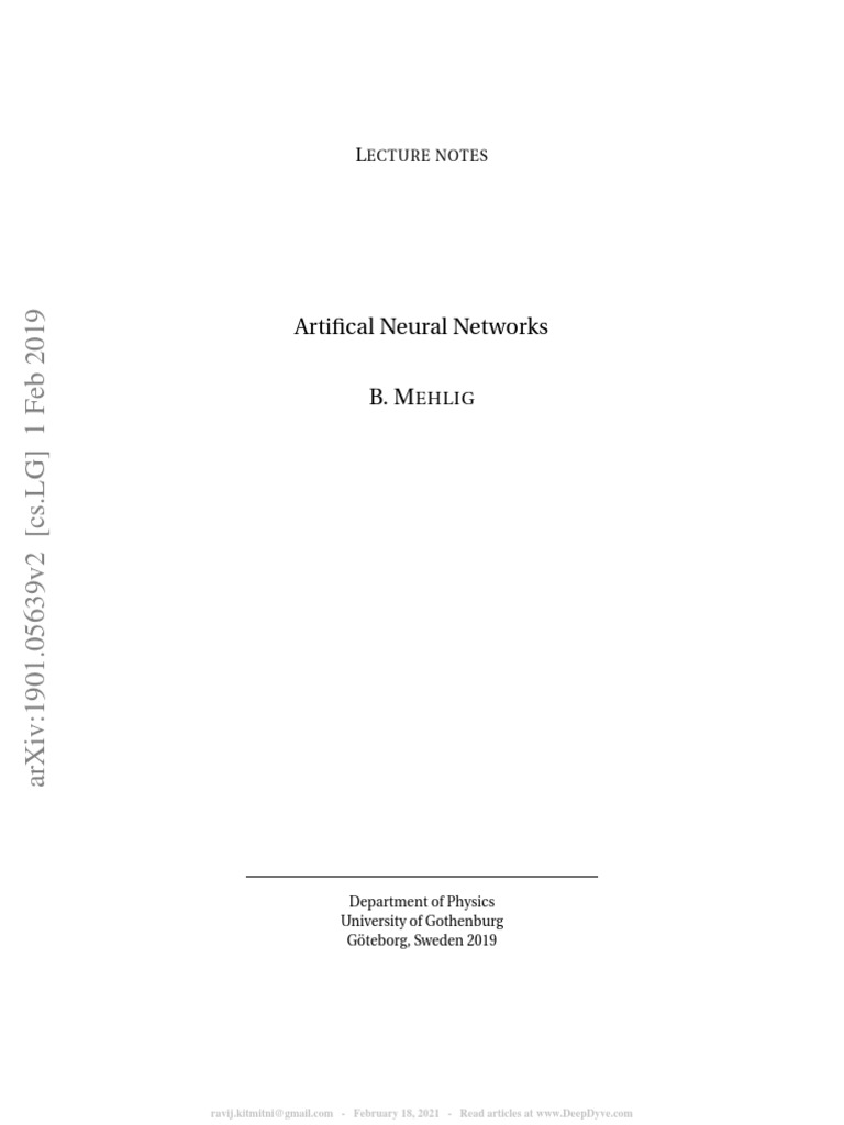 Artificial Neural Networks | PDF | Artificial Neural Network | Dendrite