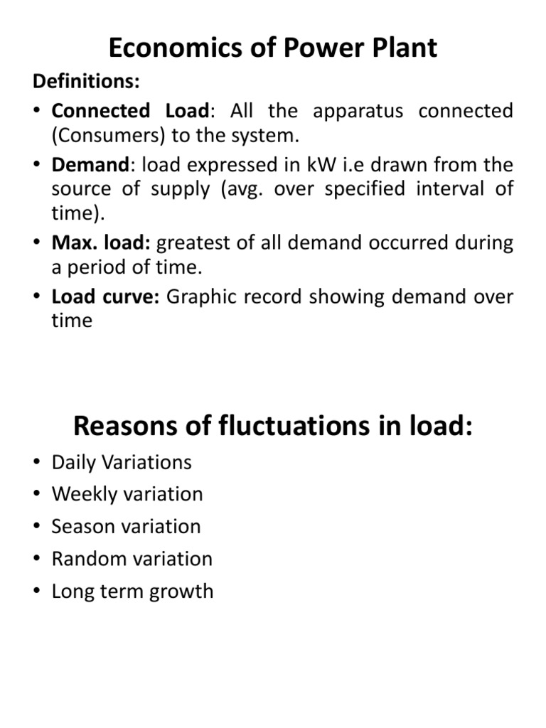 Power Plant Load Economics Explained | PDF