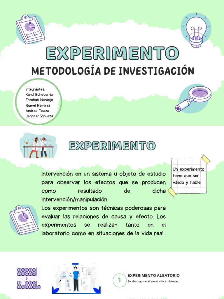 Experimento | PDF | Experimentar | Método científico