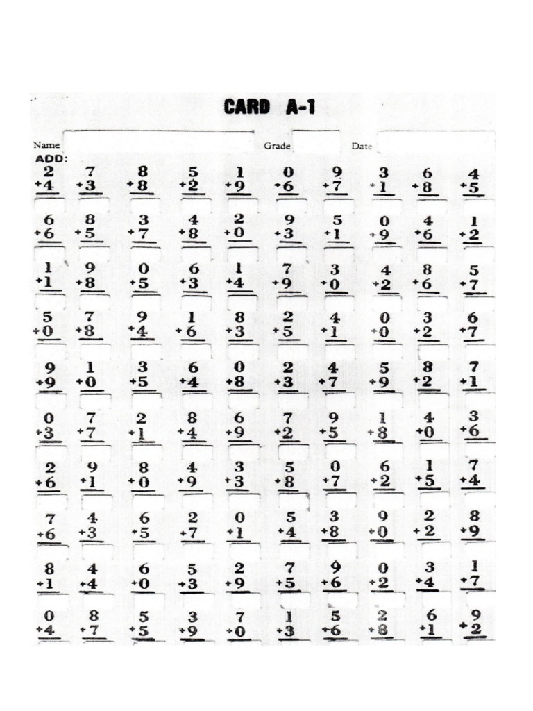 1 Math Window Cards GR 1 3 | PDF