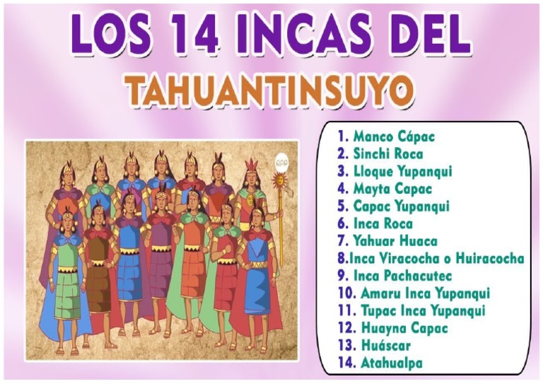 14 Incas Del Tahuantinsuyo | PDF