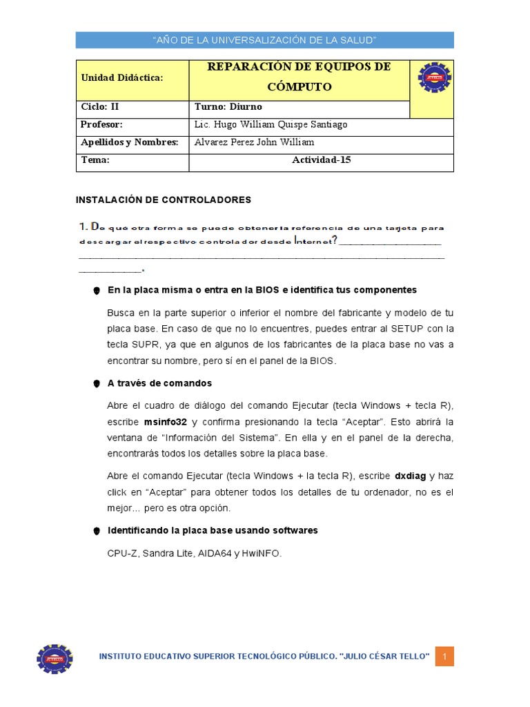 Instalación de Controladores en Windows 7 | PDF | Bios | Hardware de la ...
