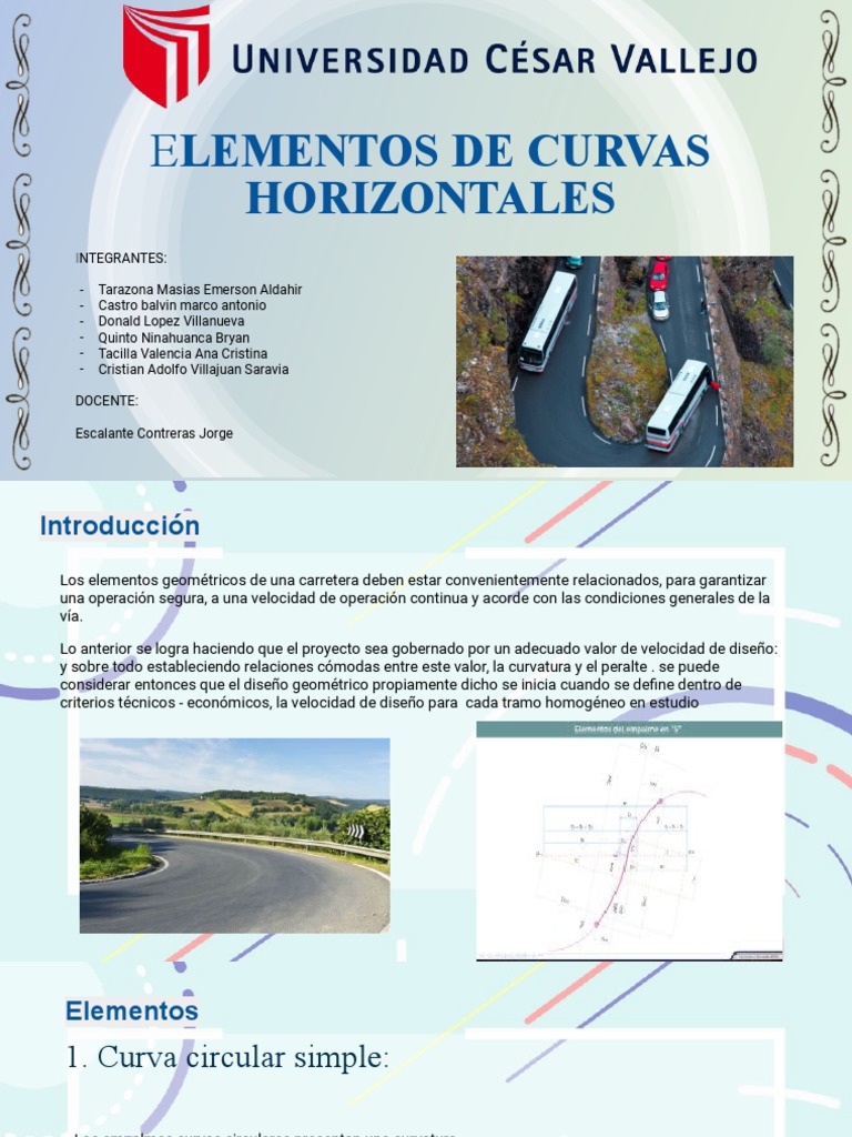 Diseño de Curvas Horizontales en Carreteras | PDF | Curva | Longitud