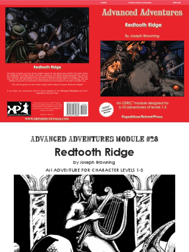 AA#28 Redtooth Ridge (L1-3) - Expeditious Retreat Press | PDF | Furniture