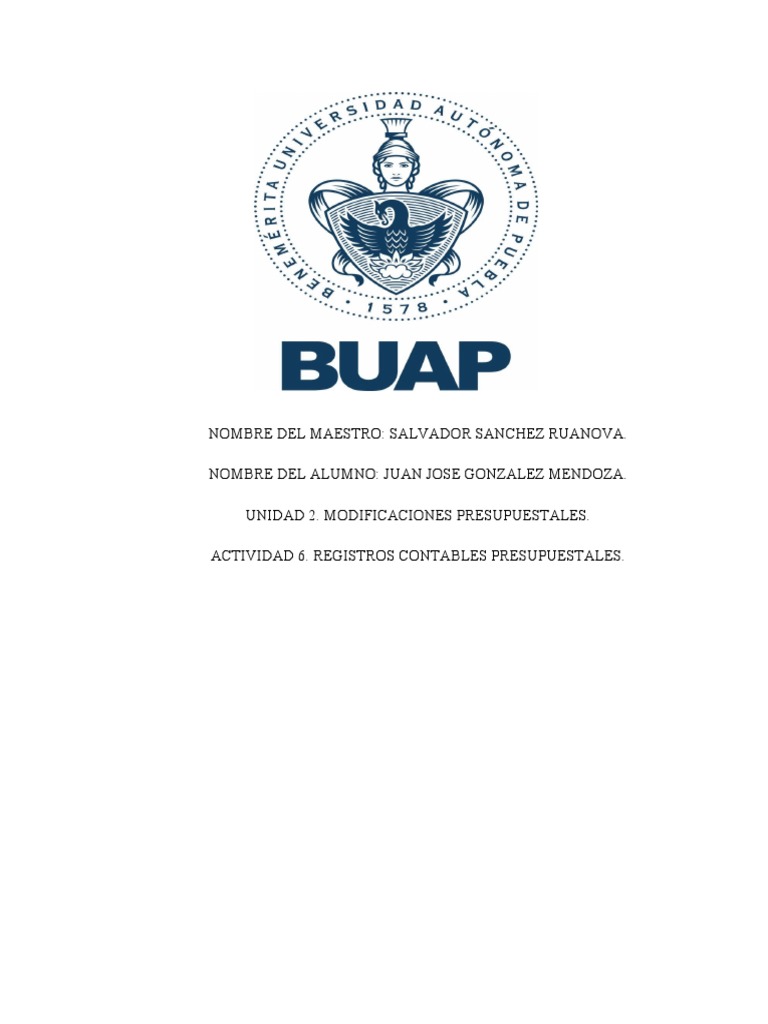 M11 U2 A6 JJGM | PDF | Contabilidad | Presupuesto