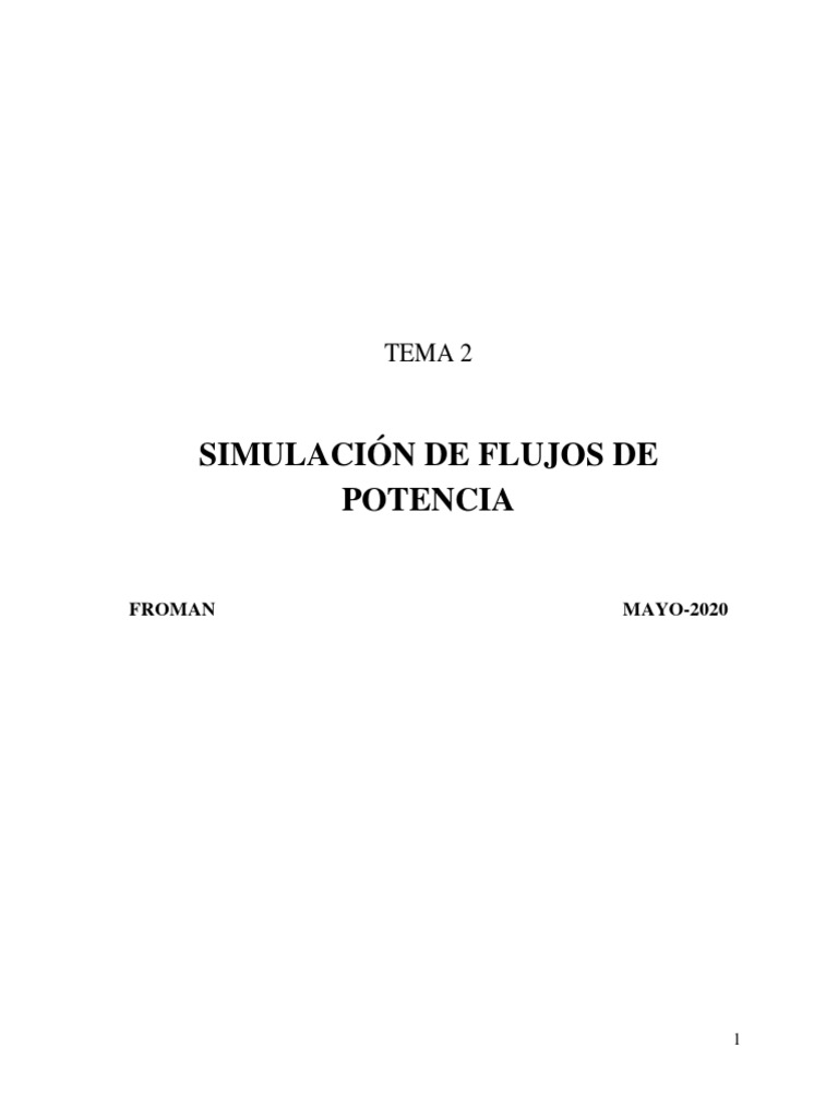 2 - Simulacion de Flujos de Potencia | PDF | Energia electrica ...