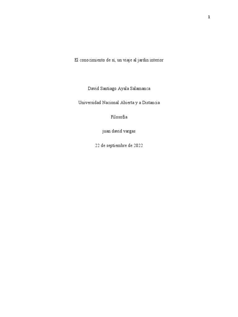Entregable 1 DAVID SANTIAGO AYALA SALAMANCA Filosofia | PDF | Platón | Conocimiento