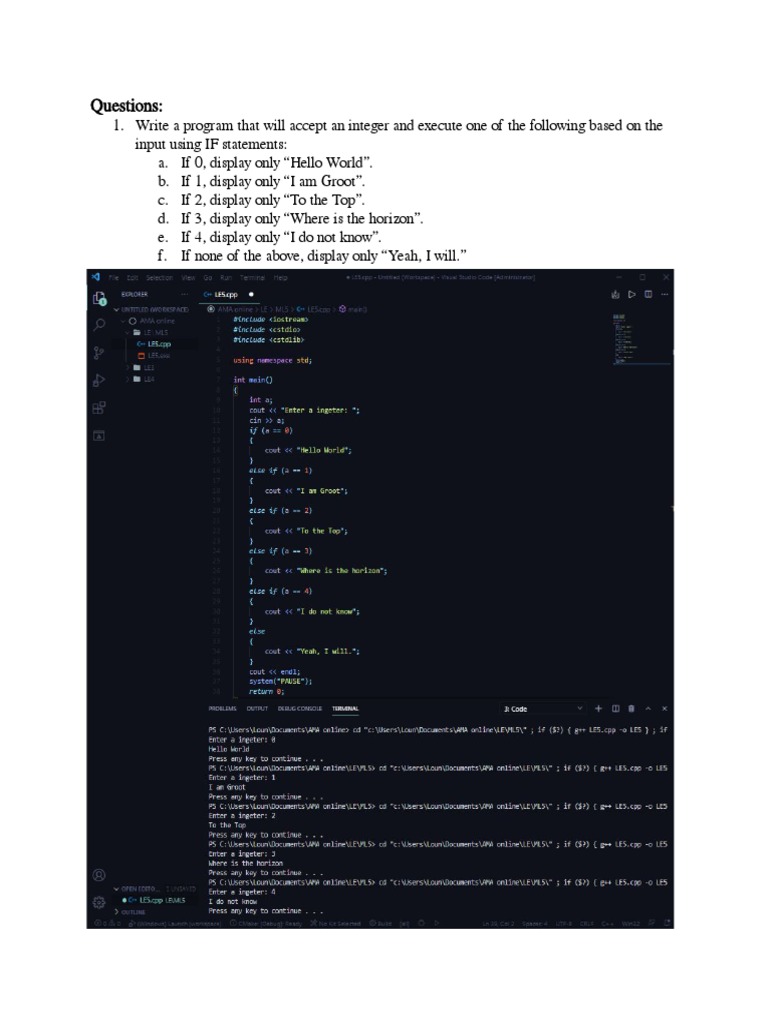 Conditional Programming with IF and SWITCH | PDF | Mathematics ...