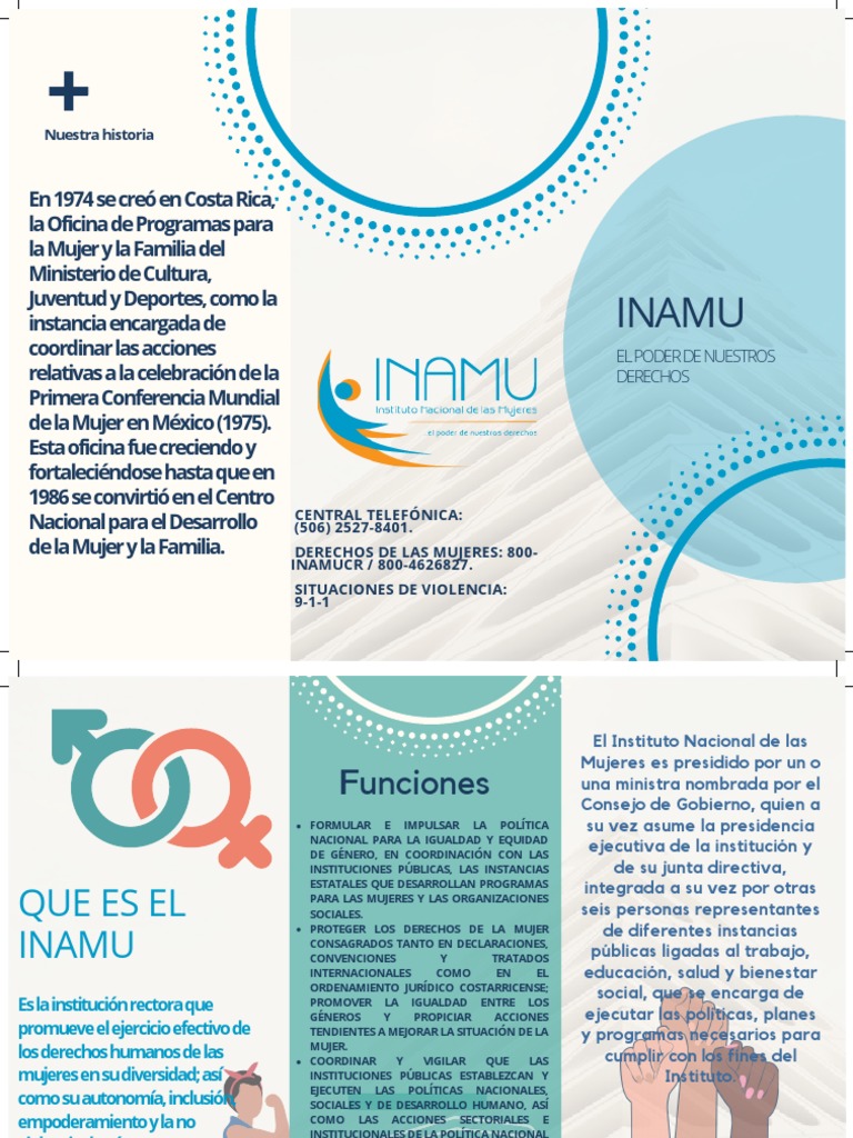 Azul Círculos Médico Hospital Clínica Tríptico Folleto | PDF | Igualdad de género | Estudios de ...