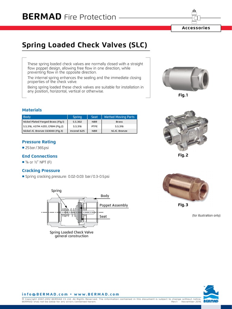 FP - Accessories SLC Spring Loaded Check Valve - Product Page - English ...