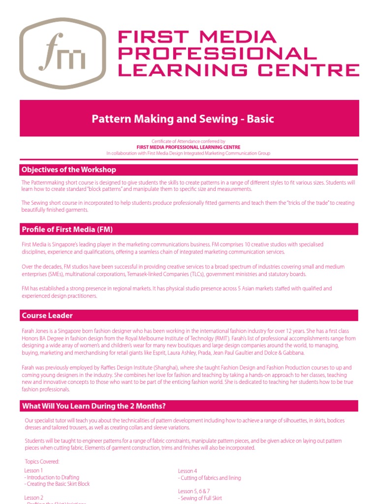 Fashion Design Courses for Beginners | PDF | Sewing | Sewing Machine