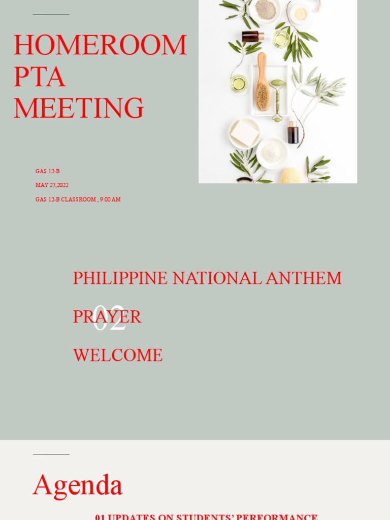 Homeroom Pta Meeting | PDF
