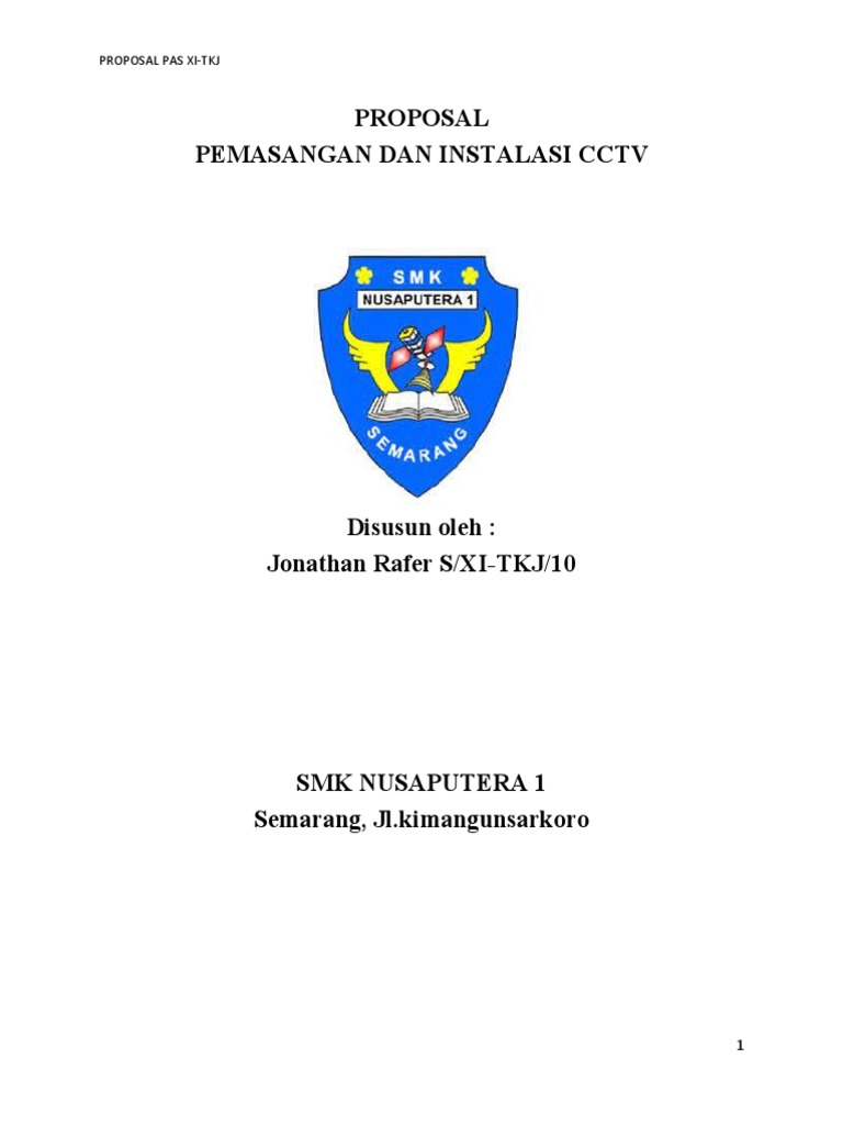 Proposal PAS Pemasangan CCTV | PDF