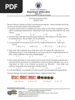 Math 1 2ND QT | PDF
