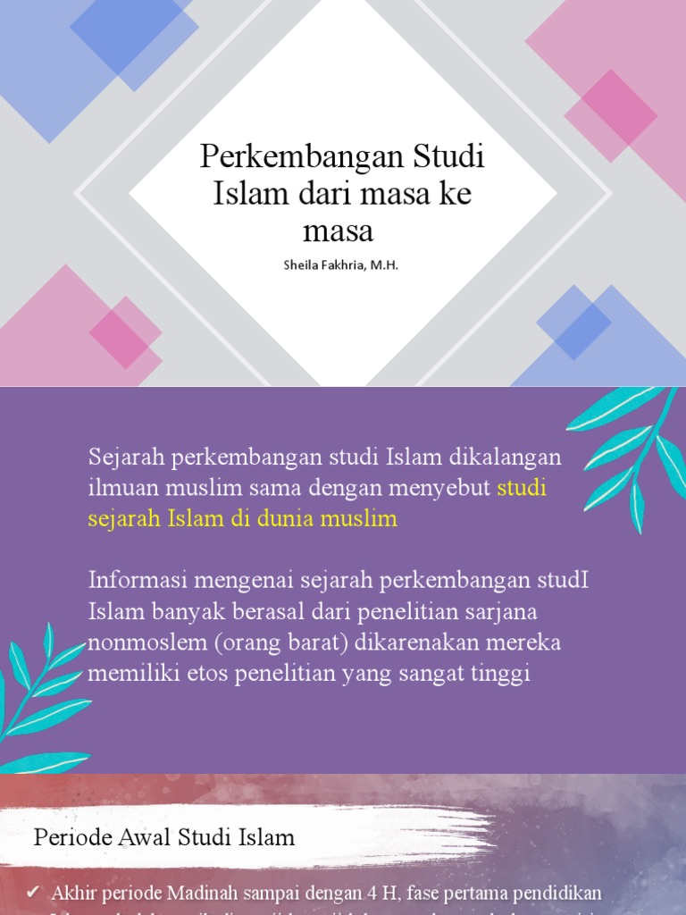 Perkembangan Studi Islam Dari Masa Ke Masa | PDF | Ilmu Sosial | Seni