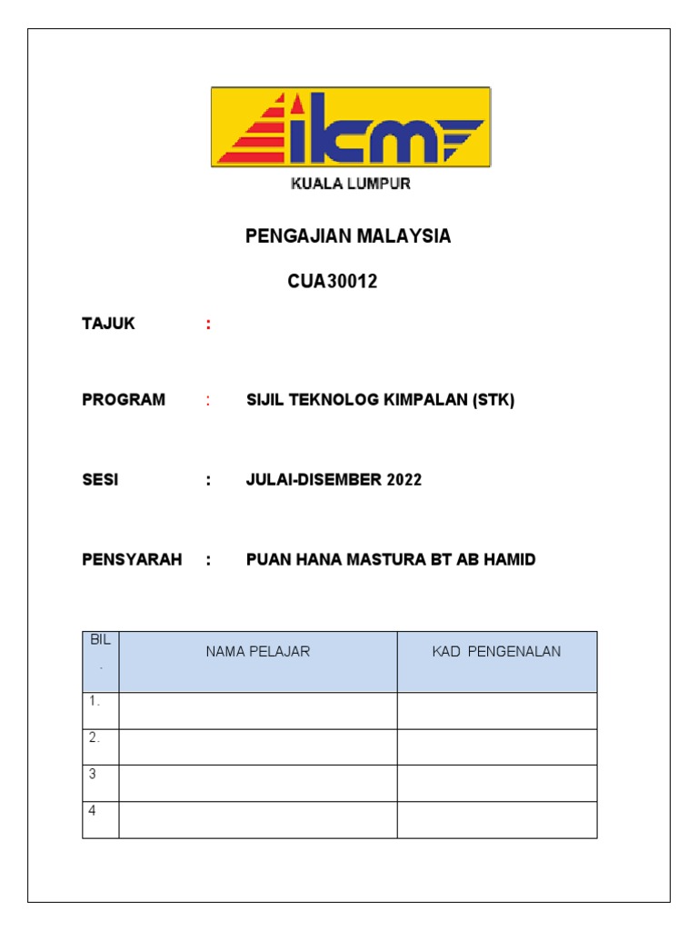 Contoh Muka Depan Dan Pengenalan | PDF